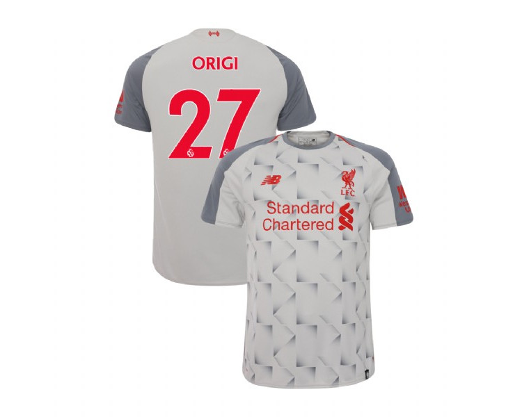 Liverpool 2018-19 Third #27 Divock Origi Light Gray Replica Jersey